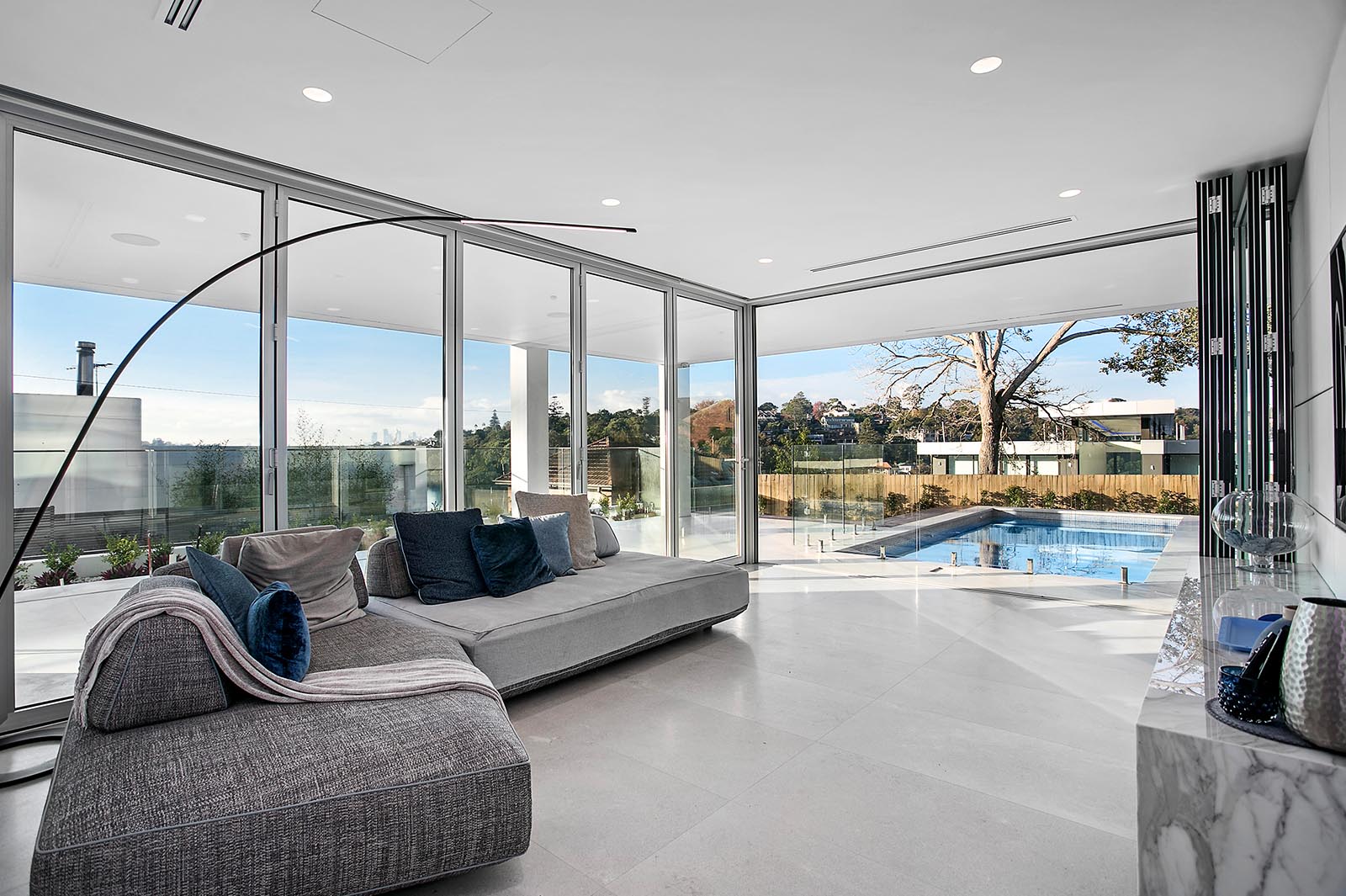 Linley Point Enviro project - Minimal sliding doors, aluminium double glaze